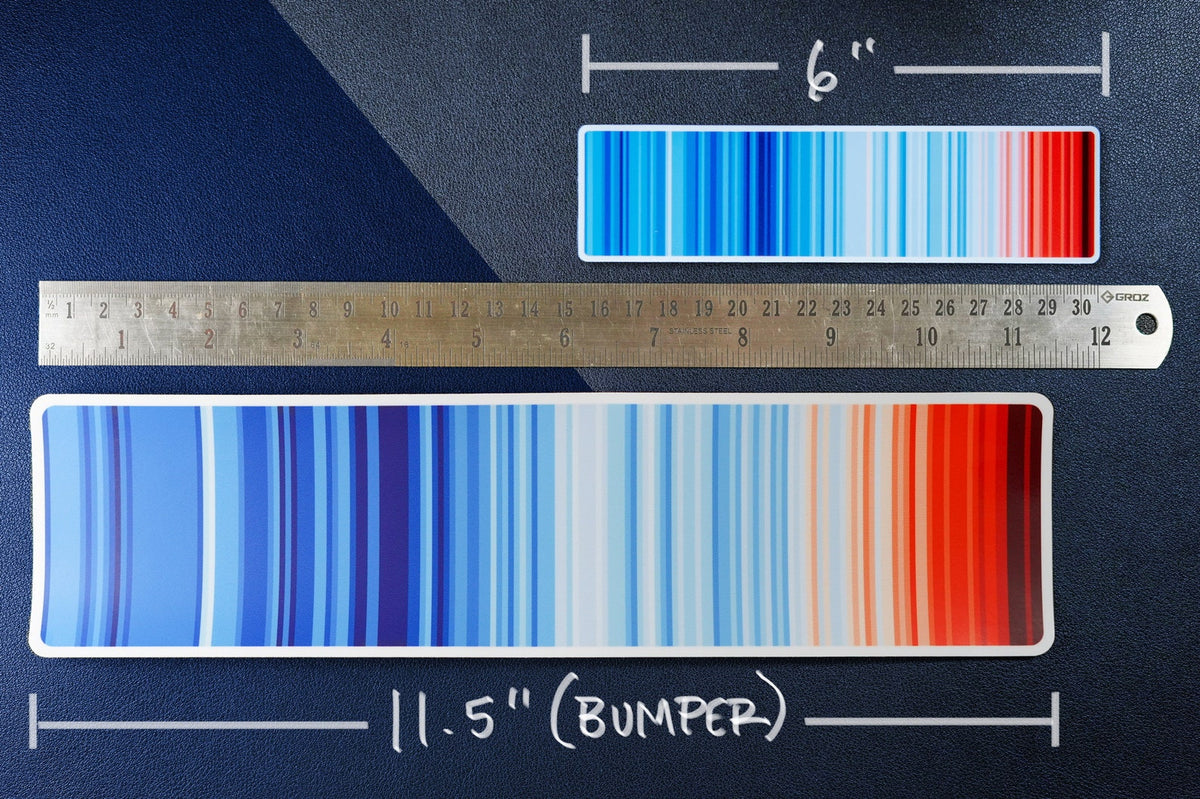 Climate Stripes sticker – Pin Save the Climate